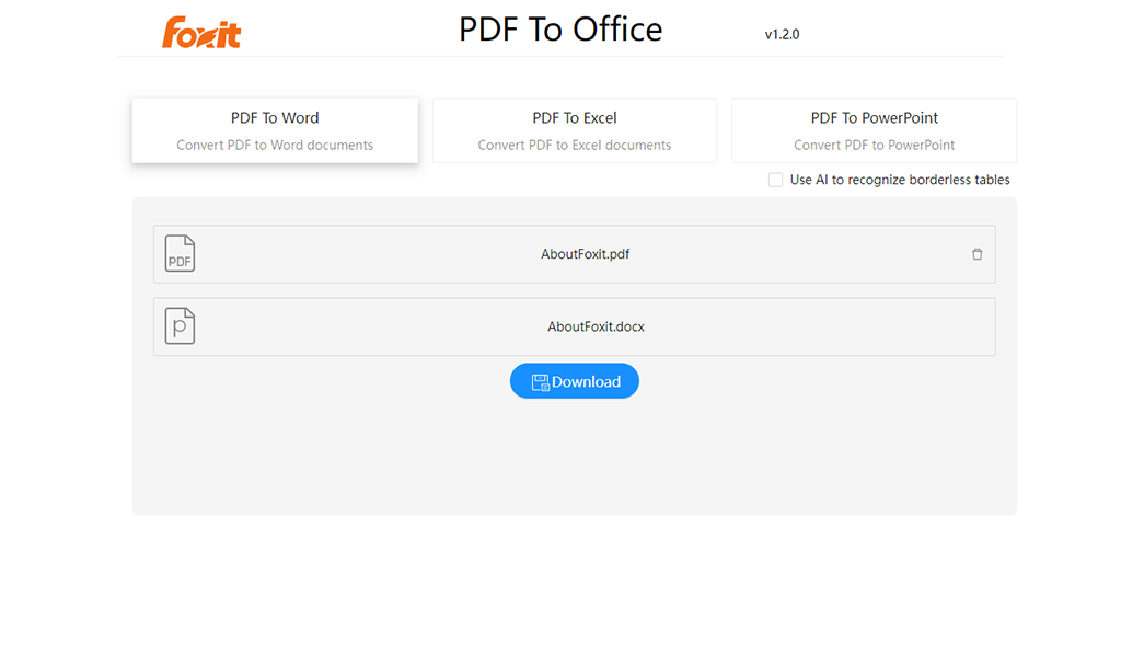 How to Convert PDF to Word, PowerPoint and Excel using Node.js - Foxit ...