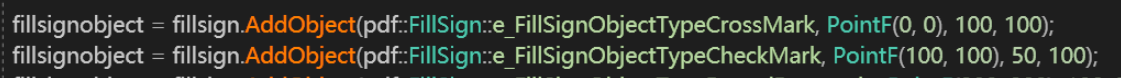 How to generate fill-sign object in pdf file - Foxit PDF SDK