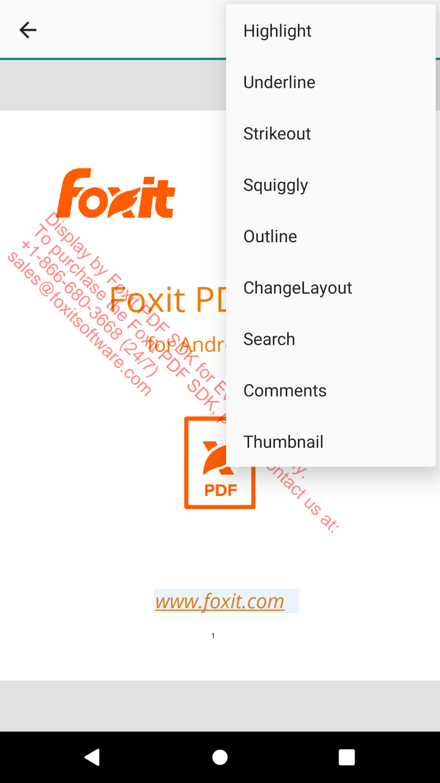 Developer Guide for Foxit PDF SDK for Android | Foxit Developer